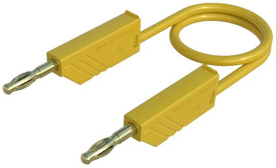 SKS Hirschmann MLN 50/2,5 GE merni kabl [lamelarni muski konektor 4 mm – lamelarni muski konektor 4 mm] 0.50 m zuta