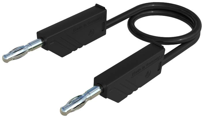 SKS Hirschmann CO MLN SIL 25/1 merni kabl lamelarni muski konektor 4 mm lamelarni muski konektor 4 mm 25.00 cm crna