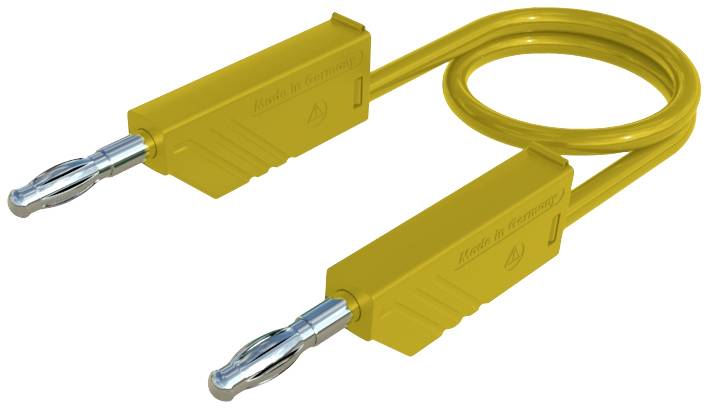 SKS Hirschmann CO MLN 100/1 merni kabl lamelarni muski konektor 4 mm lamelarni muski konektor 4 mm 1.00 m zuta
