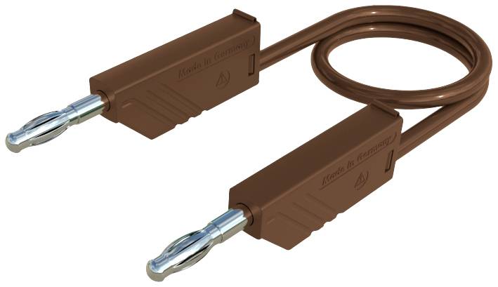 SKS Hirschmann MLN 25/2,5 BR merni kabl [lamelarni muski konektor 4 mm – lamelarni muski konektor 4 mm] 25.00 cm smedja boja