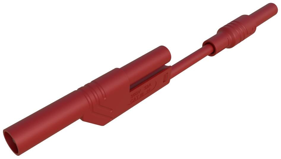SKS Hirschmann MAL 2800 S rt sigurnosni merni kabl 4 mm sigurnosni utikac 4 mm sigurnosni utikac 8 cm crvena