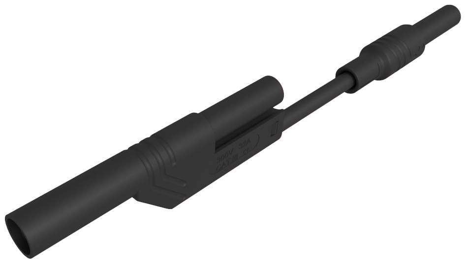 SKS Hirschmann MAL 2800 S sw sigurnosni merni kabl 4 mm sigurnosni utikac 4 mm sigurnosni utikac 8 cm crna