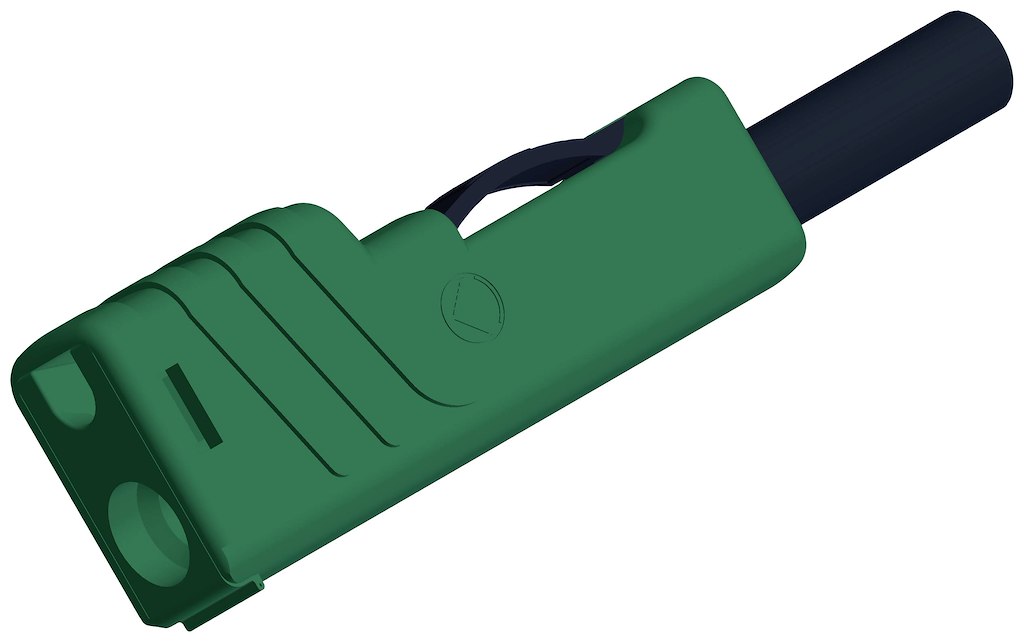 SKS Hirschmann SLS 200 laboratorijski muski konektor ravni muski konektor Pin-fi: 4 mm zelena
