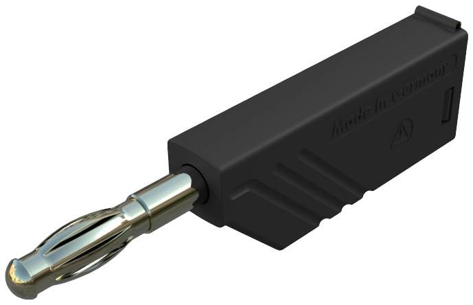 SKS Hirschmann LAS N WS Au lamelarni utikac ravni muski konektor Pin-fi: 4 mm crna
