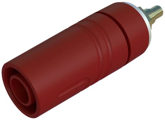 SKS Hirschmann SAB 2640 LK Au sigurnosni laboratorijski zenski konektor zenski konektor, vertikalna ugradnja Pin-fi: 4 mm crvena