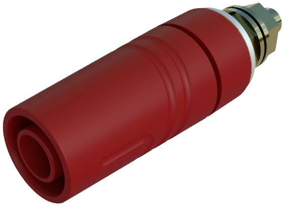 SKS Hirschmann SAB 2600 G M4 Au sigurnosni laboratorijski zenski konektor zenski konektor, vertikalna ugradnja Pin-fi: 4 mm crvena