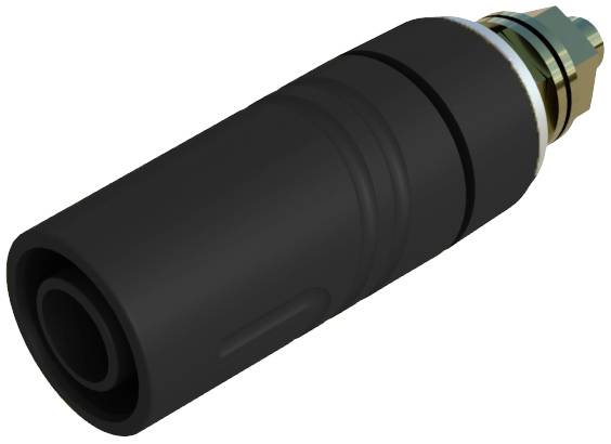 SKS Hirschmann SAB 2600 G M4 Au sigurnosni laboratorijski zenski konektor zenski konektor, vertikalna ugradnja Pin-fi: 4 mm crna