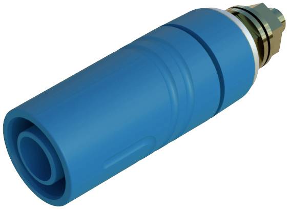 SKS Hirschmann SAB 2600 G M4 Au sigurnosni laboratorijski zenski konektor zenski konektor, vertikalna ugradnja Pin-fi: 4 mm plava boja