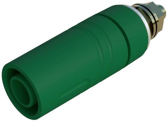 SKS Hirschmann CO SAB 2600 G M4 Au, gn sigurnosni laboratorijski zenski konektor zenski konektor, vertikalna ugradnja Pin-fi: 4 mm zelena