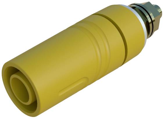 SKS Hirschmann SAB 2600 G M4 Au sigurnosni laboratorijski zenski konektor zenski konektor, vertikalna ugradnja Pin-fi: 4 mm zuta