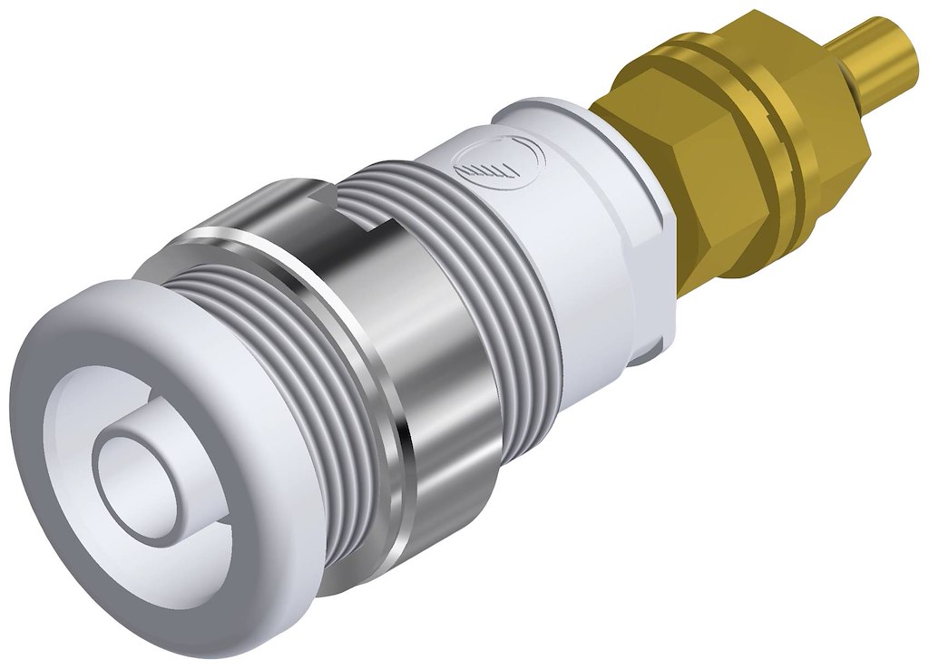 SKS Hirschmann SEB 2600 G M4 sigurnosni laboratorijski zenski konektor zenski konektor, vertikalna ugradnja Pin-fi: 4 mm bela