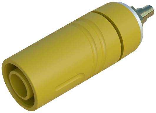 SKS Hirschmann SAB 2640 LK Au sigurnosni laboratorijski zenski konektor zenski konektor, vertikalna ugradnja Pin-fi: 4 mm zuta