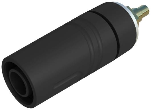 SKS Hirschmann SAB 2640 LK Au sigurnosni laboratorijski zenski konektor zenski konektor, vertikalna ugradnja Pin-fi: 4 mm crna