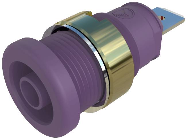 SKS Hirschmann SEB 2610 F4,8 sigurnosni laboratorijski zenski konektor zenski konektor, vertikalna ugradnja Pin-fi: 4 mm ljubicasta