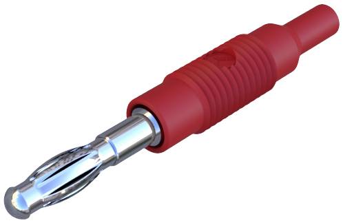 SKS Hirschmann MZS 4 prijelazni utikac konektor 4 mm – uticnica 2 mm crvena