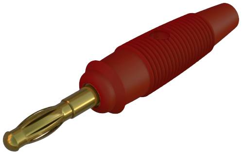 SKS Hirschmann LAS 30 lamelarni utikac ravni muski konektor Pin-fi: 4 mm crvena