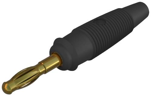 SKS Hirschmann LAS 30 schwarz lamelarni utikac ravni muski konektor Pin-fi: 4 mm crna