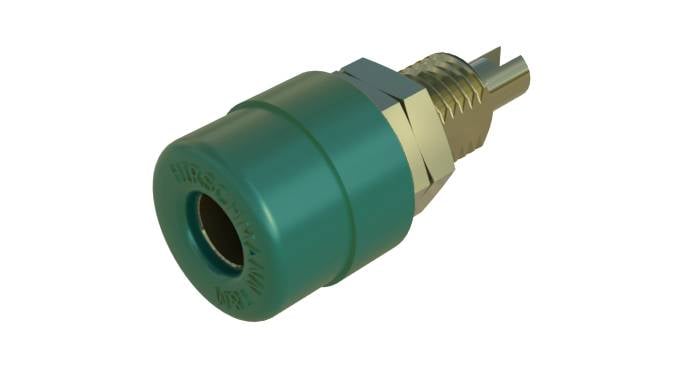 SKS Hirschmann BIL 20 Au gn laboratorijski zenski konektor zenski konektor, vertikalna ugradnja Pin-fi: 4 mm zelena