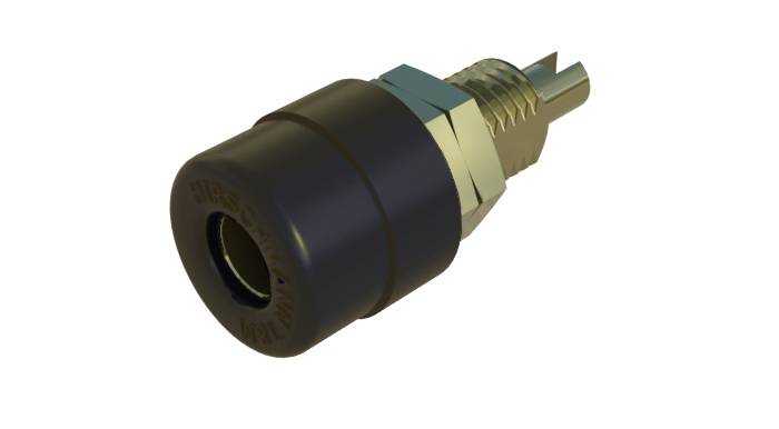 SKS Hirschmann BIL 20 Au laboratorijski zenski konektor zenski konektor, vertikalna ugradnja Pin-fi: 4 mm crna