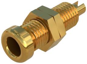 SKS Hirschmann BU 10 Au laboratorijski zenski konektor zenski konektor, vertikalna ugradnja Pin-fi: 4 mm zlatna