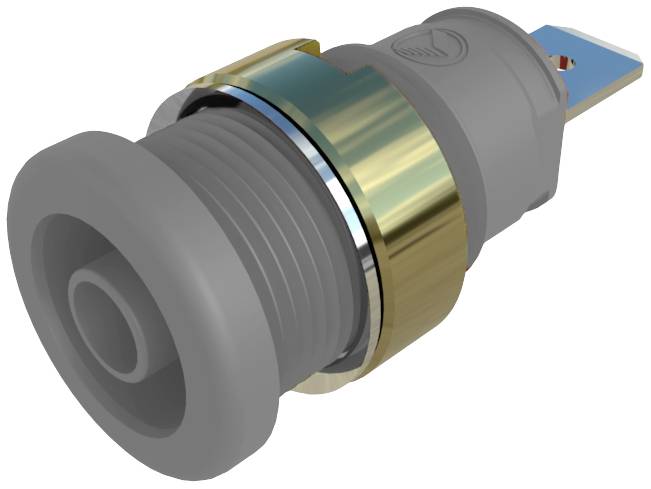 SKS Hirschmann SEB 2610 F4,8 sigurnosni laboratorijski zenski konektor zenski konektor, vertikalna ugradnja Pin-fi: 4 mm siva