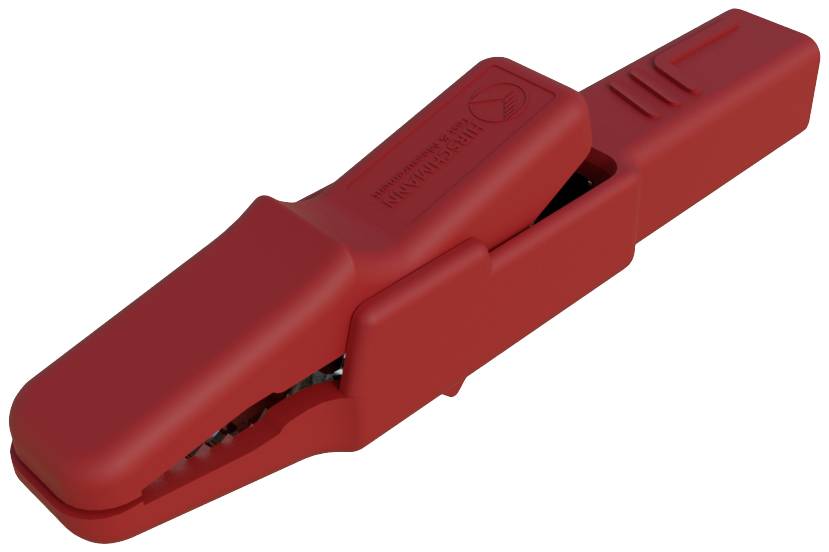 SKS Hirschmann AK 2 B rt sigurnosna krokodilska stezaljka uticni prikljucak 4 mm CAT II 300 V crvena