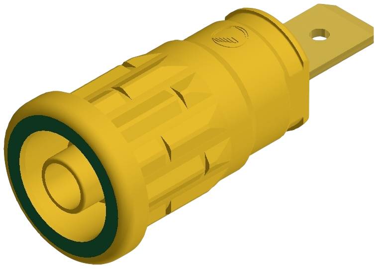 SKS Hirschmann SEP 2620 F6,3 sigurnosni laboratorijski zenski konektor zenski konektor, vertikalna ugradnja Pin-fi: 4 mm zuta, zelena