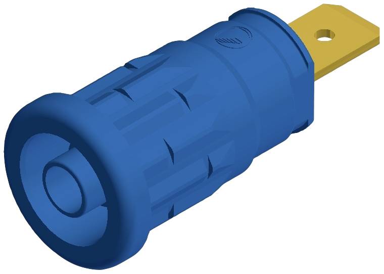 SKS Hirschmann SEP 2620 F6,3 sigurnosni laboratorijski zenski konektor zenski konektor, vertikalna ugradnja Pin-fi: 4 mm plava boja