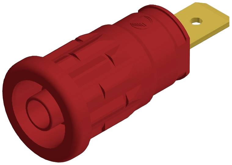 SKS Hirschmann SEP 2620 F6,3 sigurnosni laboratorijski zenski konektor zenski konektor, vertikalna ugradnja Pin-fi: 4 mm crvena