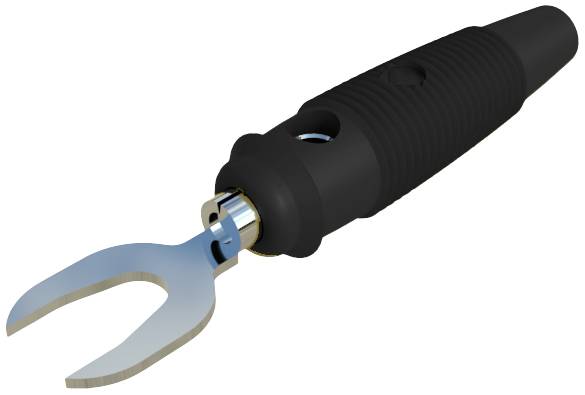 SKS Hirschmann KB 2 laboratorijski muski konektor ravni muski konektor Pin-fi: 4 mm crna