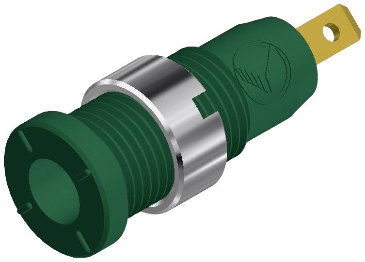 SKS Hirschmann MSEB 2610 F 2,8 Au sigurnosni laboratorijski zenski konektor zenski konektor, vertikalna ugradnja Pin-fi: 2 mm zelena