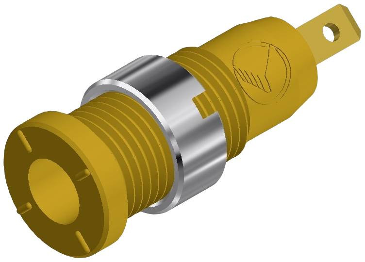 SKS Hirschmann MSEB 2610 F 2,8 Au sigurnosni laboratorijski zenski konektor zenski konektor, vertikalna ugradnja Pin-fi: 2 mm zuta