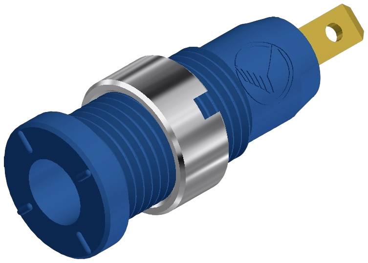 SKS Hirschmann MSEB 2610 F 2,8 Au sigurnosni laboratorijski zenski konektor zenski konektor, vertikalna ugradnja Pin-fi: 2 mm plava boja