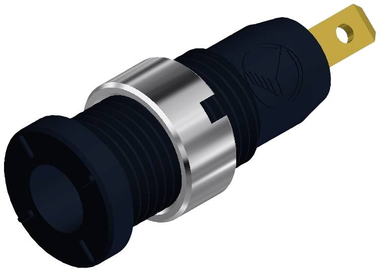 SKS Hirschmann MSEB 2610 F 2,8 Au sigurnosni laboratorijski zenski konektor zenski konektor, vertikalna ugradnja Pin-fi: 2 mm crna