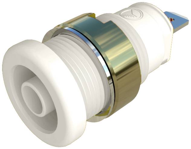 SKS Hirschmann SEB 2610 F4,8 sigurnosni laboratorijski zenski konektor zenski konektor, vertikalna ugradnja Pin-fi: 4 mm bela