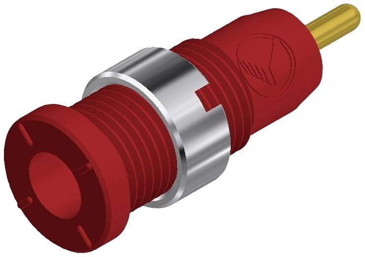 SKS Hirschmann MSEB 2630 S 1,9 Au sigurnosni laboratorijski zenski konektor zenski konektor, vertikalna ugradnja Pin-fi: 2 mm crvena
