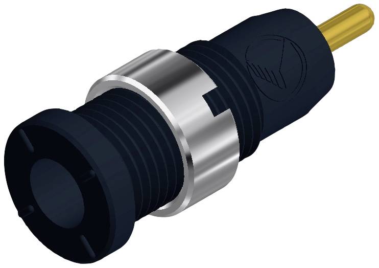 SKS Hirschmann MSEB 2630 S 1,9 Au sigurnosni laboratorijski zenski konektor zenski konektor, vertikalna ugradnja Pin-fi: 2 mm crna