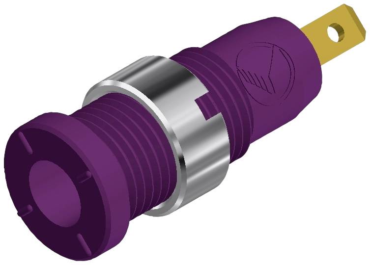 SKS Hirschmann MSEB 2610 F 2,8 Au sigurnosni laboratorijski zenski konektor zenski konektor, vertikalna ugradnja Pin-fi: 2 mm ljubicasta