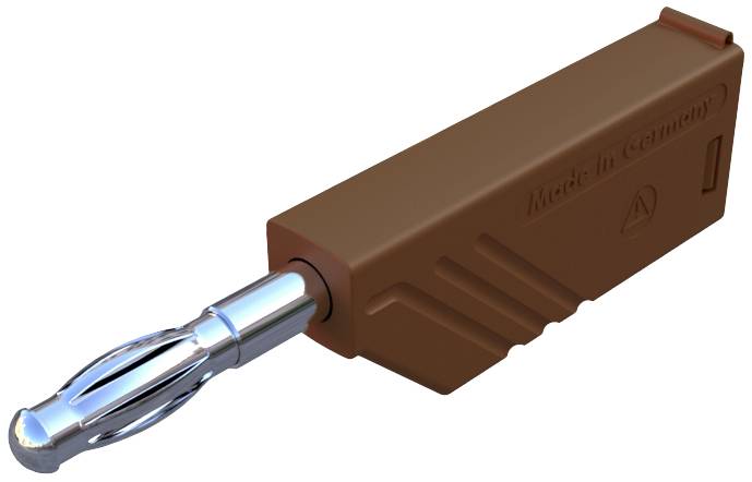 SKS Hirschmann LAS N WS braun lamelarni utikac ravni muski konektor Pin-fi: 4 mm smedja boja