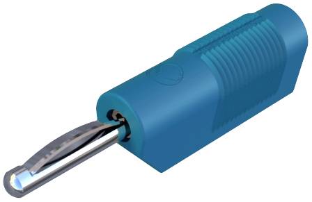 SKS Hirschmann VSB 20 banana utikac ravni muski konektor Pin-fi: 4 mm plava boja