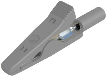 SKS Hirschmann MA 1 S gr krokodilska stezaljka uticni prikljucak 2 mm CAT I siva