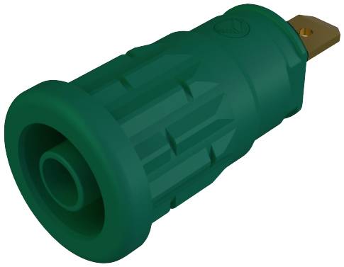 SKS Hirschmann SEP 2610 F4,8 sigurnosni laboratorijski zenski konektor zenski konektor, vertikalna ugradnja Pin-fi: 4 mm zelena