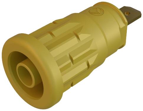SKS Hirschmann SEP 2610 F4,8 sigurnosni laboratorijski zenski konektor zenski konektor, vertikalna ugradnja Pin-fi: 4 mm zuta