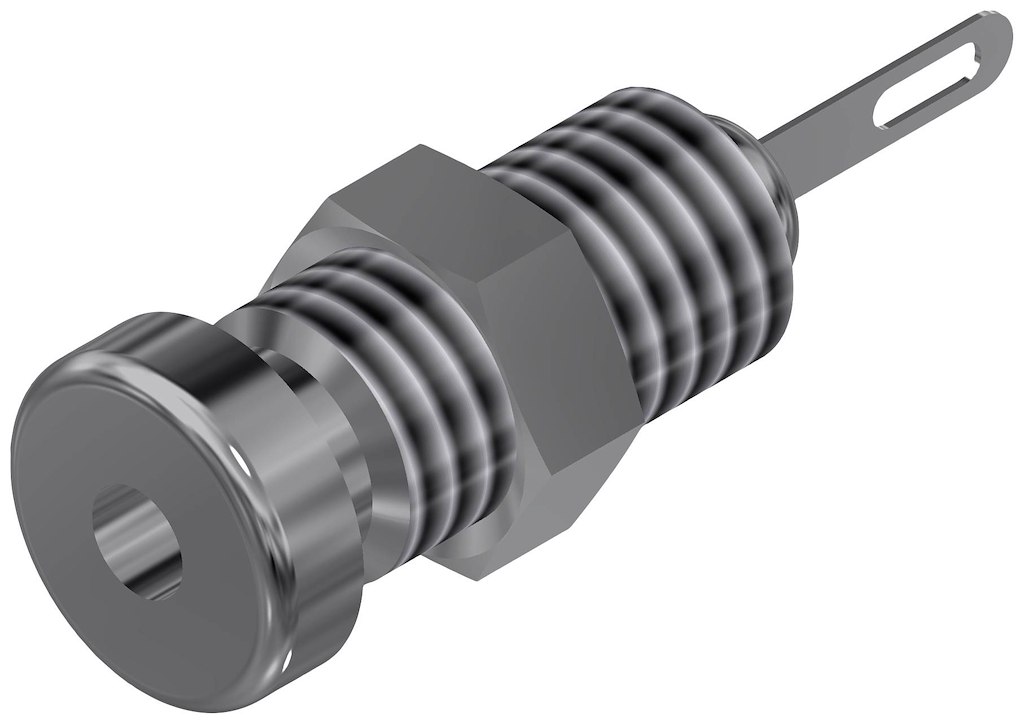 SKS Hirschmann MBU 1 minijaturni laboratorijski zenski konektor zenski konektor, vertikalna ugradnja Pin-fi: 2 mm srebrna