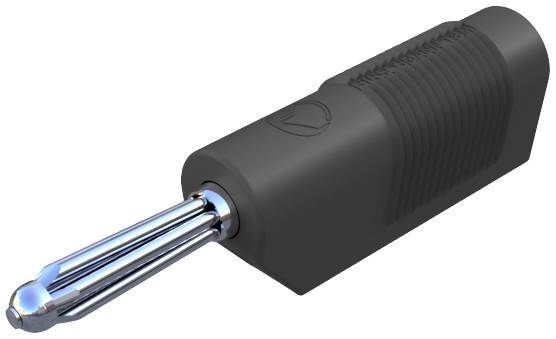 SKS Hirschmann BSB 20 K olovkasti utikac ravni muski konektor Pin-fi: 4 mm crna