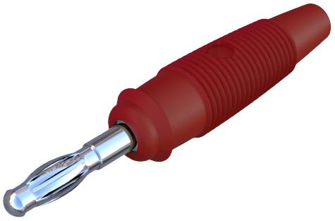 SKS Hirschmann LAS 30 lamelarni utikac ravni muski konektor Pin-fi: 4 mm crvena