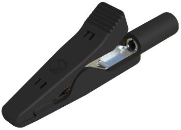 SKS Hirschmann MA 1 sw krokodilska stezaljka uticni prikljucak 2 mm CAT I crna