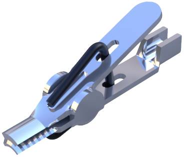 SKS Hirschmann AGF 1 minijaturna krokodil stezaljka bijela Stezni raspon maks.: 1 mm duzina: 17 mm