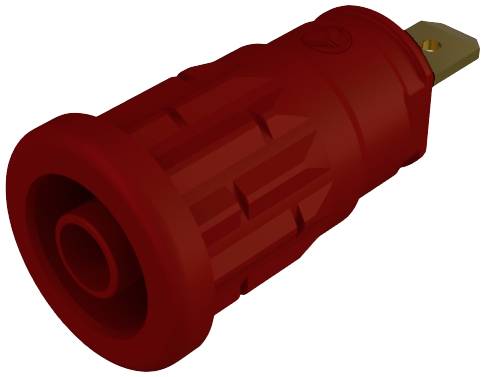 SKS Hirschmann SEP 2610 F4,8 sigurnosni laboratorijski zenski konektor zenski konektor, vertikalna ugradnja Pin-fi: 4 mm crvena