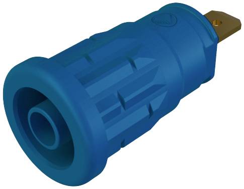 SKS Hirschmann SEP 2610 F4,8 sigurnosni laboratorijski zenski konektor zenski konektor, vertikalna ugradnja Pin-fi: 4 mm plava boja